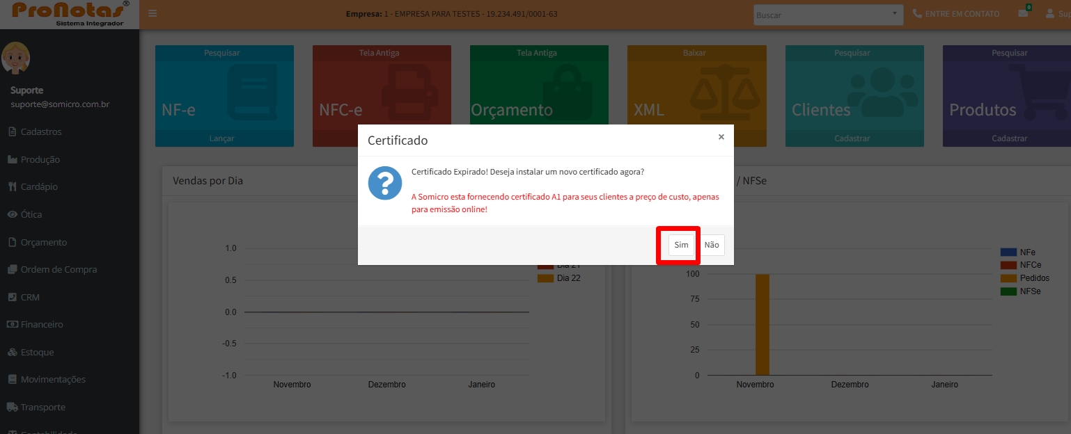 Tutorial: Como instalar o certificado digital A1 no Pronotas